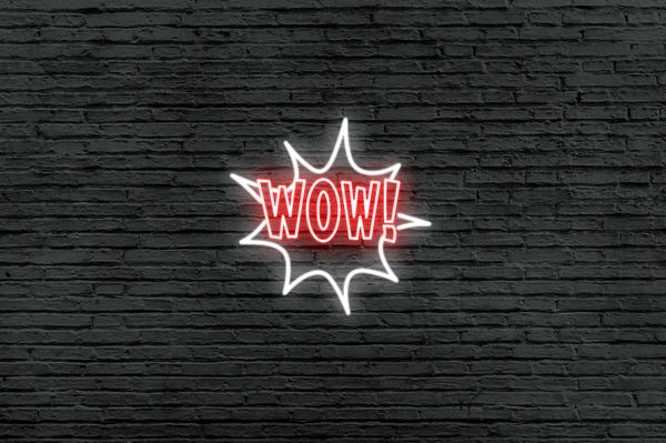 Wow Neon Sign | Luminous Neon